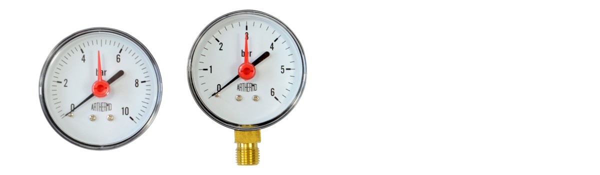 Manometers with back or radial connection
